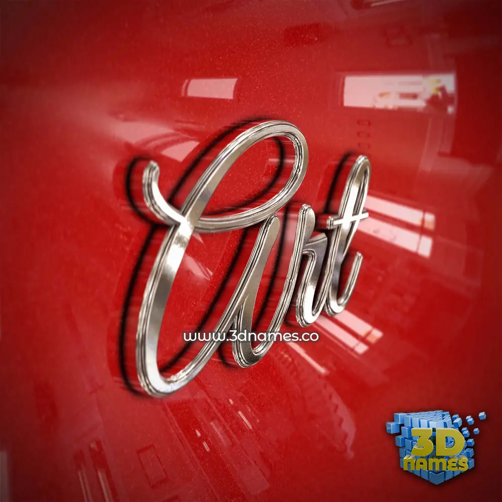 Car Paint 3D Name Wallpaper for "art" | Custom Wallpaper | 3D Names