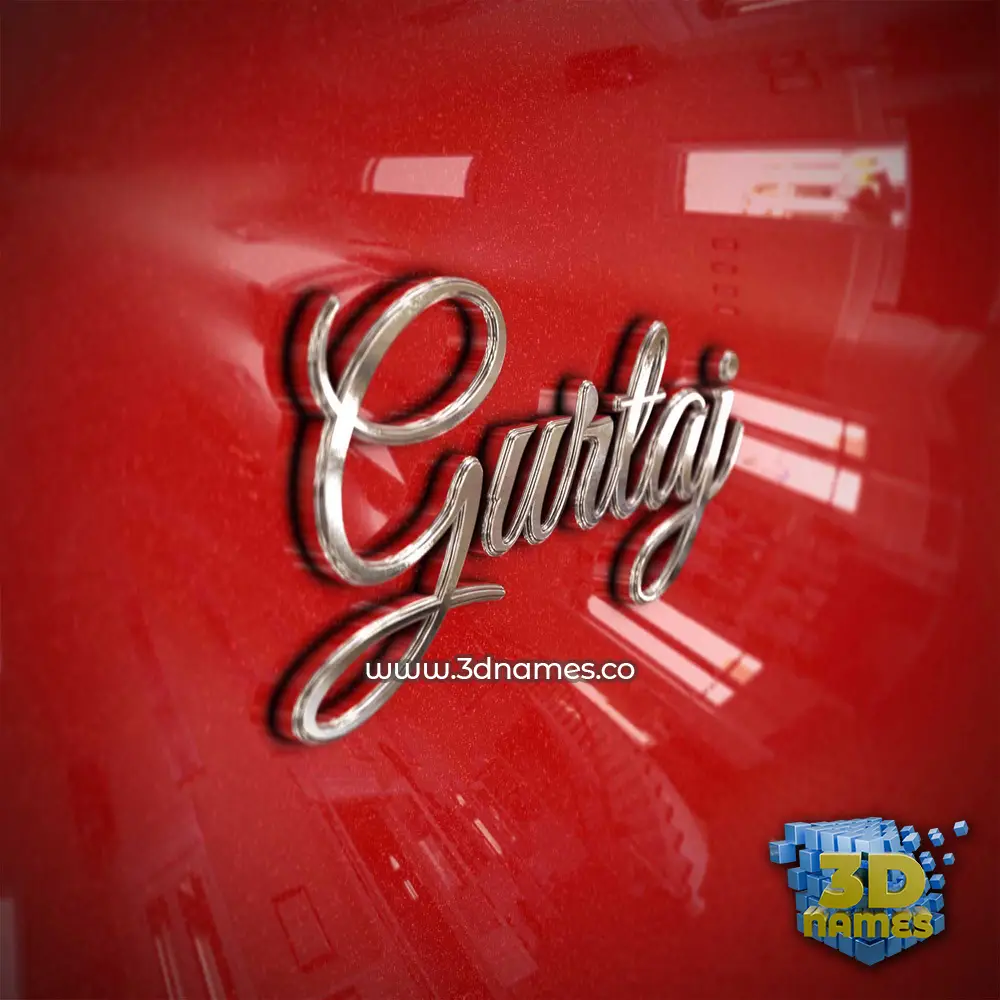 Car Paint 3D Name Wallpaper for "gurtaj" | Custom Wallpaper | 3D Names
