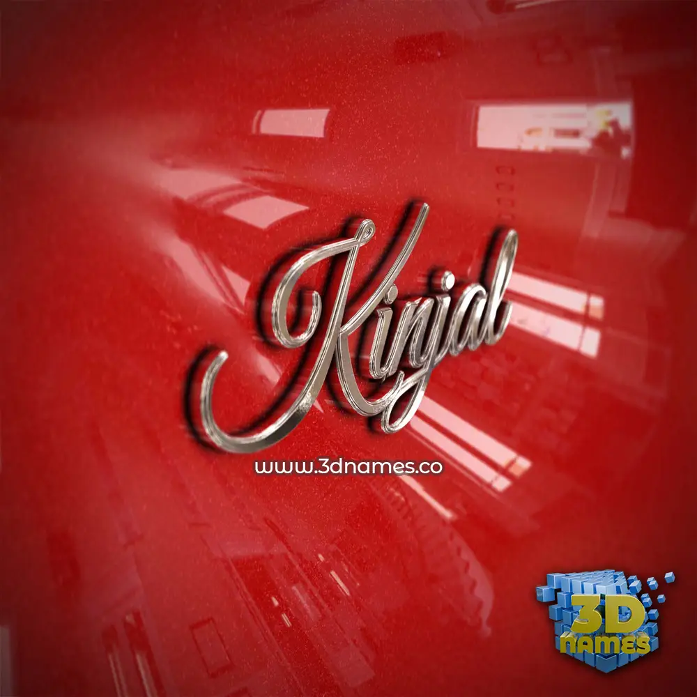 Car Paint 3D Name Wallpaper for "kinjal" | Custom Wallpaper | 3D Names