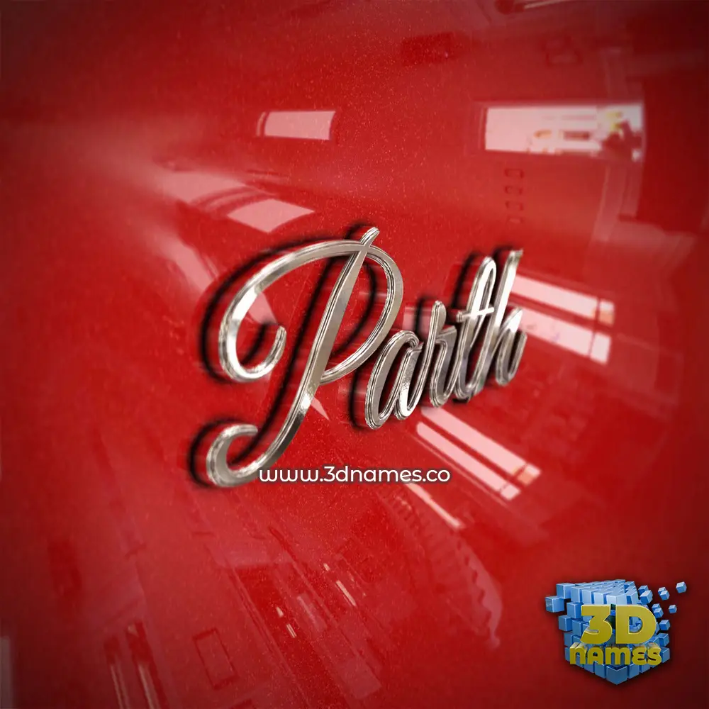 Car Paint 3D Name Wallpaper for "parth" | Custom Wallpaper | 3D Names