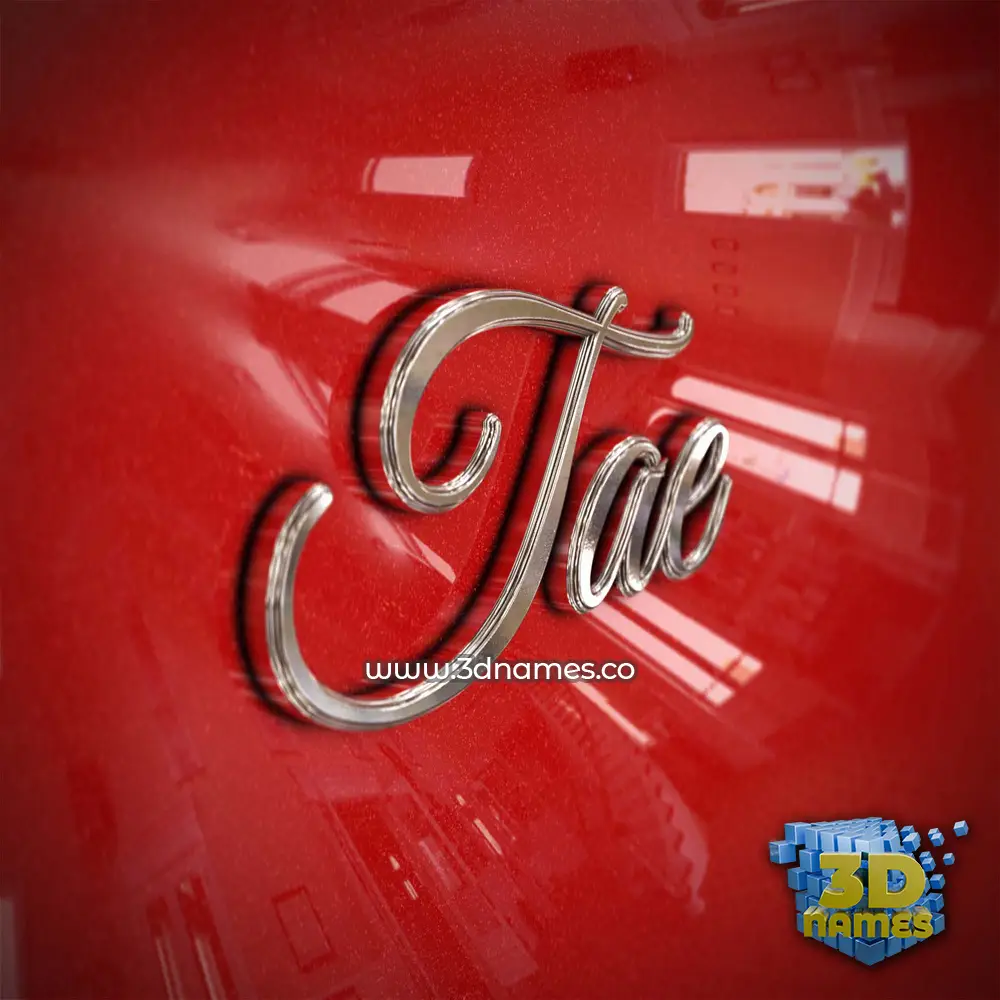 Car Paint 3D Name Wallpaper for "tae" | Custom Wallpaper | 3D Names