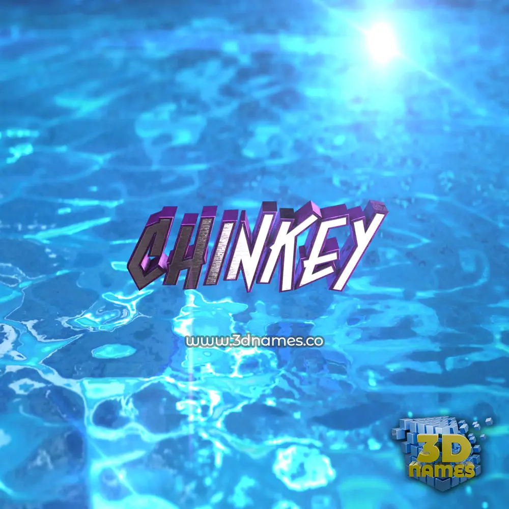 Water 2015 3D Name Wallpaper for "chinkey" | Custom Wallpaper | 3D Names