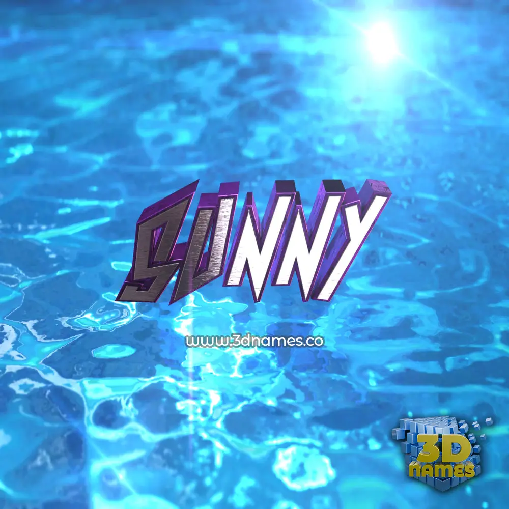 Water 2015 3D Name Wallpaper for "sunny" | Custom Wallpaper | 3D Names