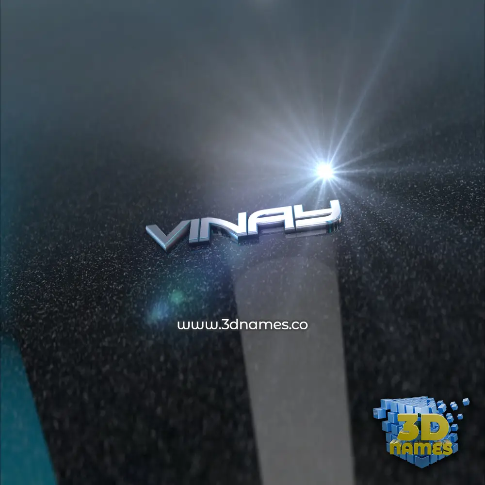 Black Metalic 3D Name Wallpaper for "vinay" | Custom Wallpaper | 3D Names