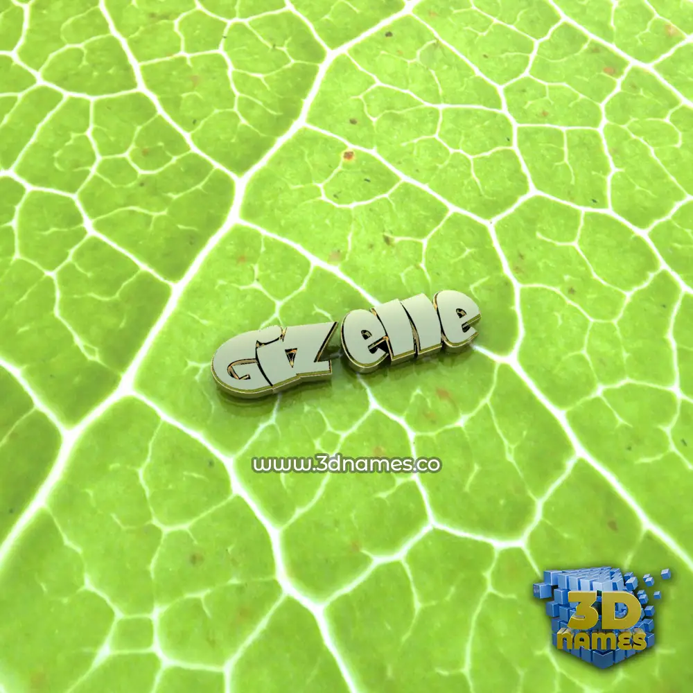 Gold Leaf 3D Name Wallpaper for "gizelle" | Custom Wallpaper | 3D Names