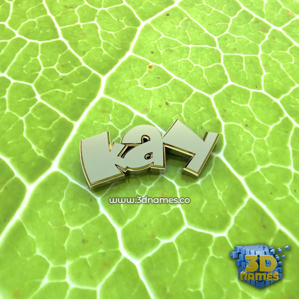 Preview of Gold Leaf 3D name for "kay"