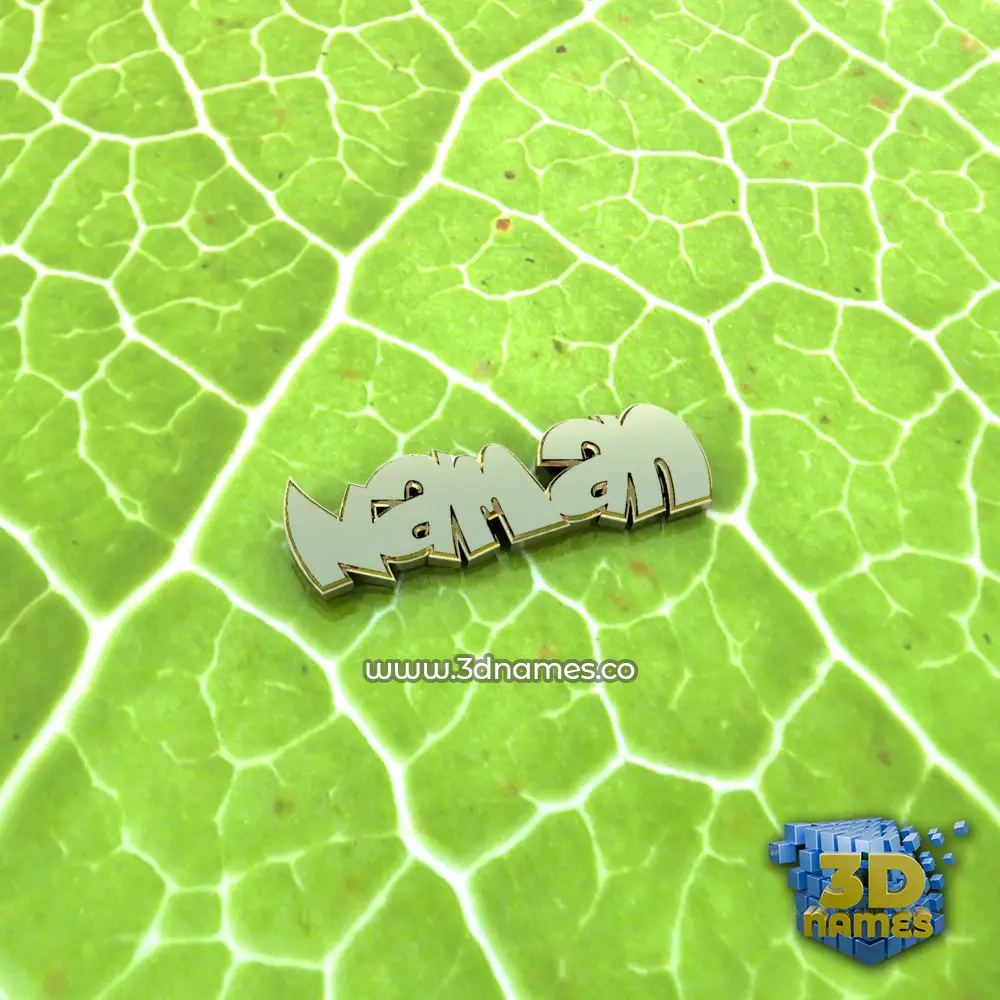 Gold Leaf 3D Name Wallpaper for "naman" | Custom Wallpaper | 3D Names