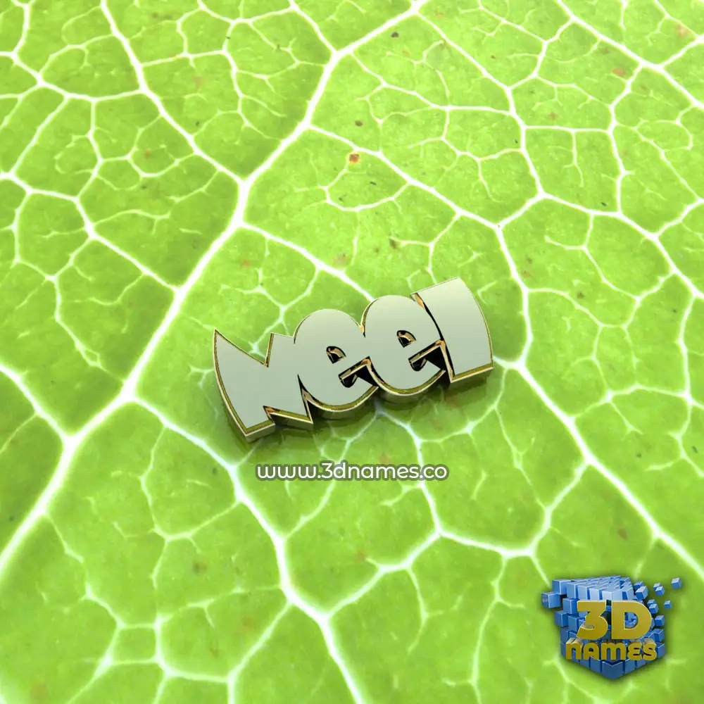 Gold Leaf 3D Name Wallpaper for "neel" | Custom Wallpaper | 3D Names