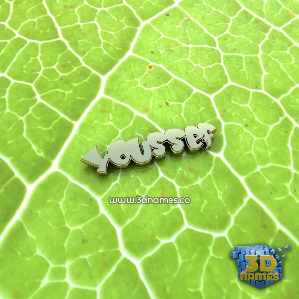 Gold Leaf 3D Name Wallpaper for "youssef" | Custom Wallpaper | 3D Names