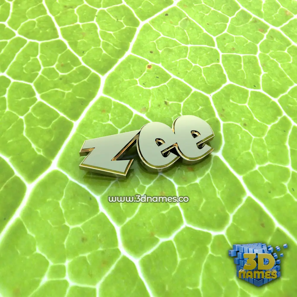 Preview of Gold Leaf 3D name for "zee"