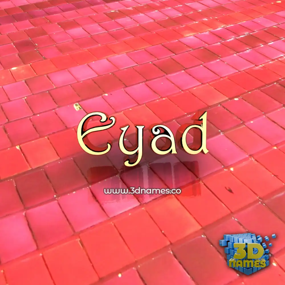 Red Tiles 3D Name Wallpaper for "eyad" | Custom Wallpaper | 3D Names