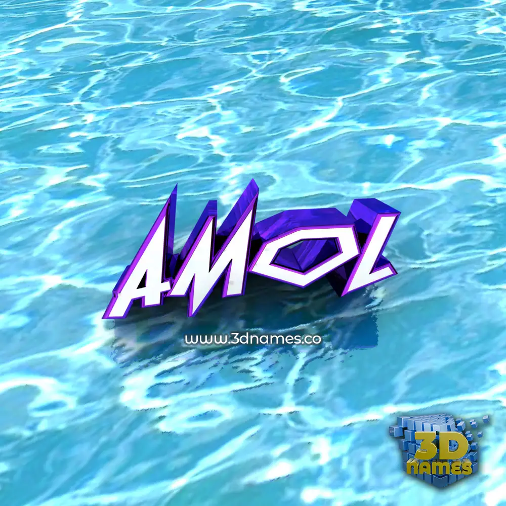 Water 3D Name Wallpaper for "amol" | Custom Wallpaper | 3D Names