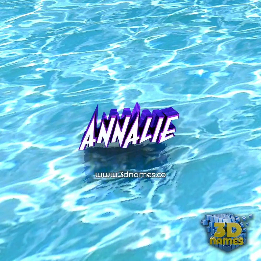 Water 3D Name Wallpaper for "annalie" | Custom Wallpaper | 3D Names