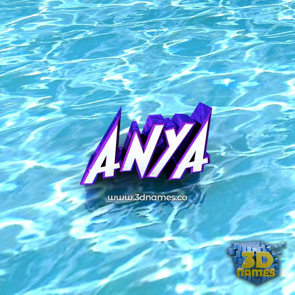 Preview of Water 3D name for "Anya"