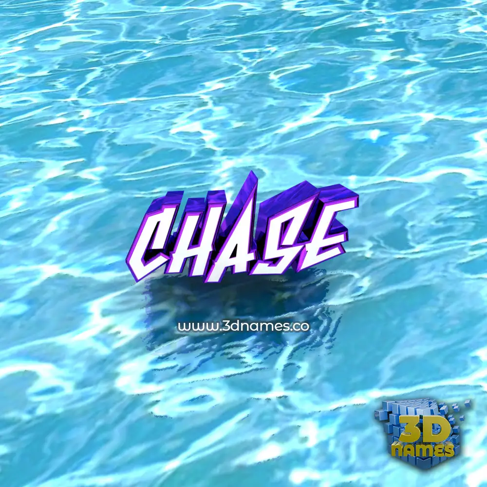Water 3D Name Wallpaper for "chase" | Custom Wallpaper | 3D Names