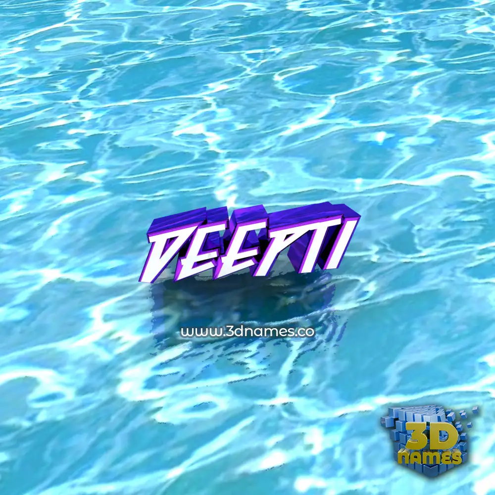Water 3D Name Wallpaper for "deepti" | Custom Wallpaper | 3D Names