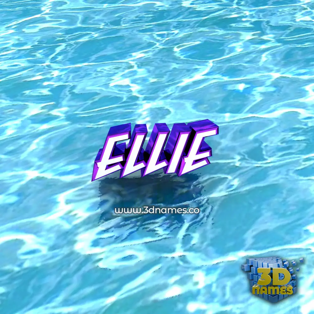 Water 3D Name Wallpaper for "ellie" | Custom Wallpaper | 3D Names