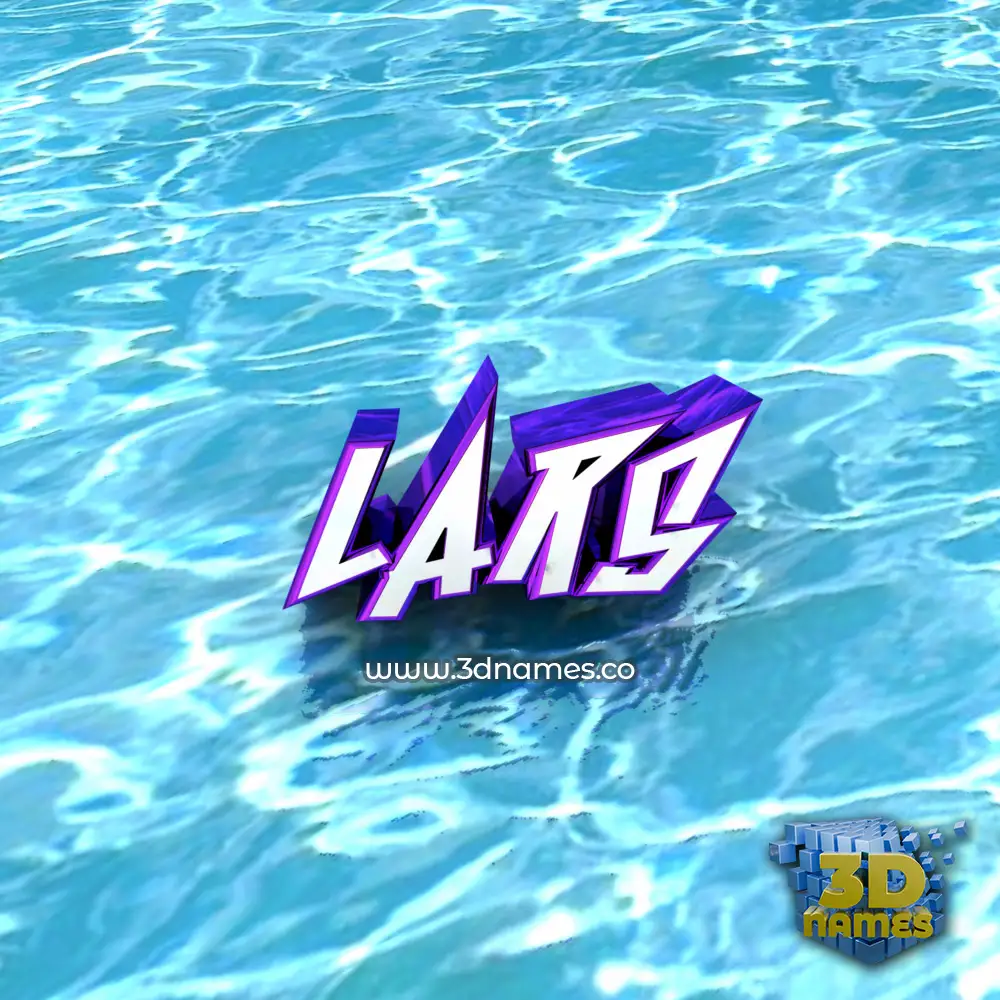 Water 3D Name Wallpaper for "lars" | Custom Wallpaper | 3D Names