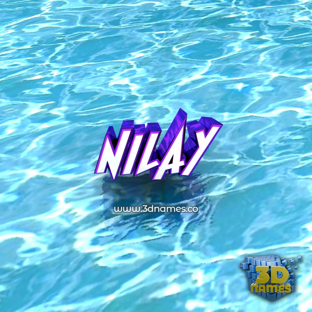 Water 3D Name Wallpaper for "nilay" | Custom Wallpaper | 3D Names