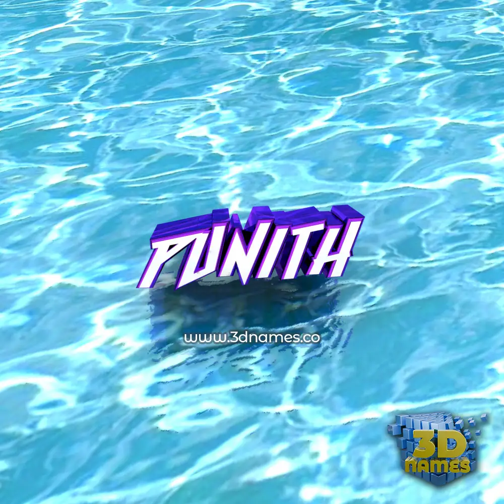 Preview of Water 3D name for "punith"
