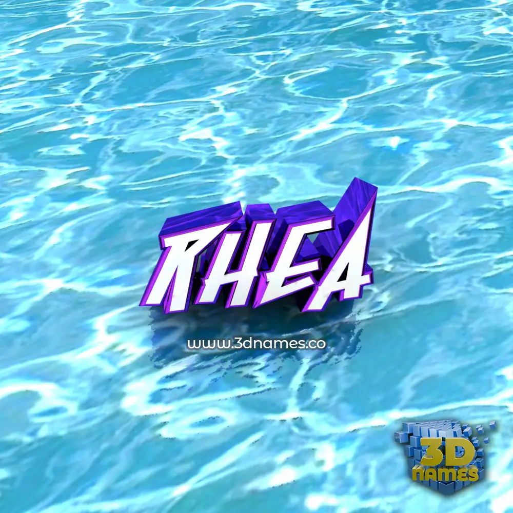 Water 3D Name Wallpaper for "rhea" | Custom Wallpaper | 3D Names