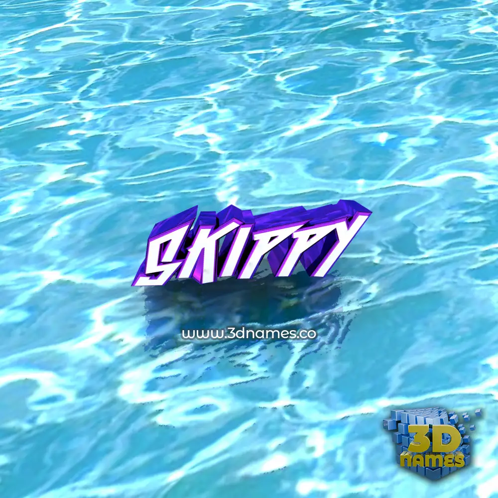 Water 3D Name Wallpaper for "skippy" | Custom Wallpaper | 3D Names