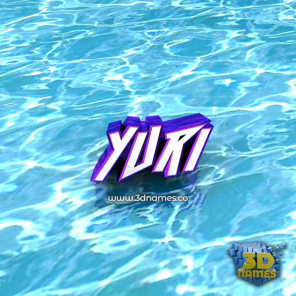 Water 3D Name Wallpaper for "yuri" | Custom Wallpaper | 3D Names