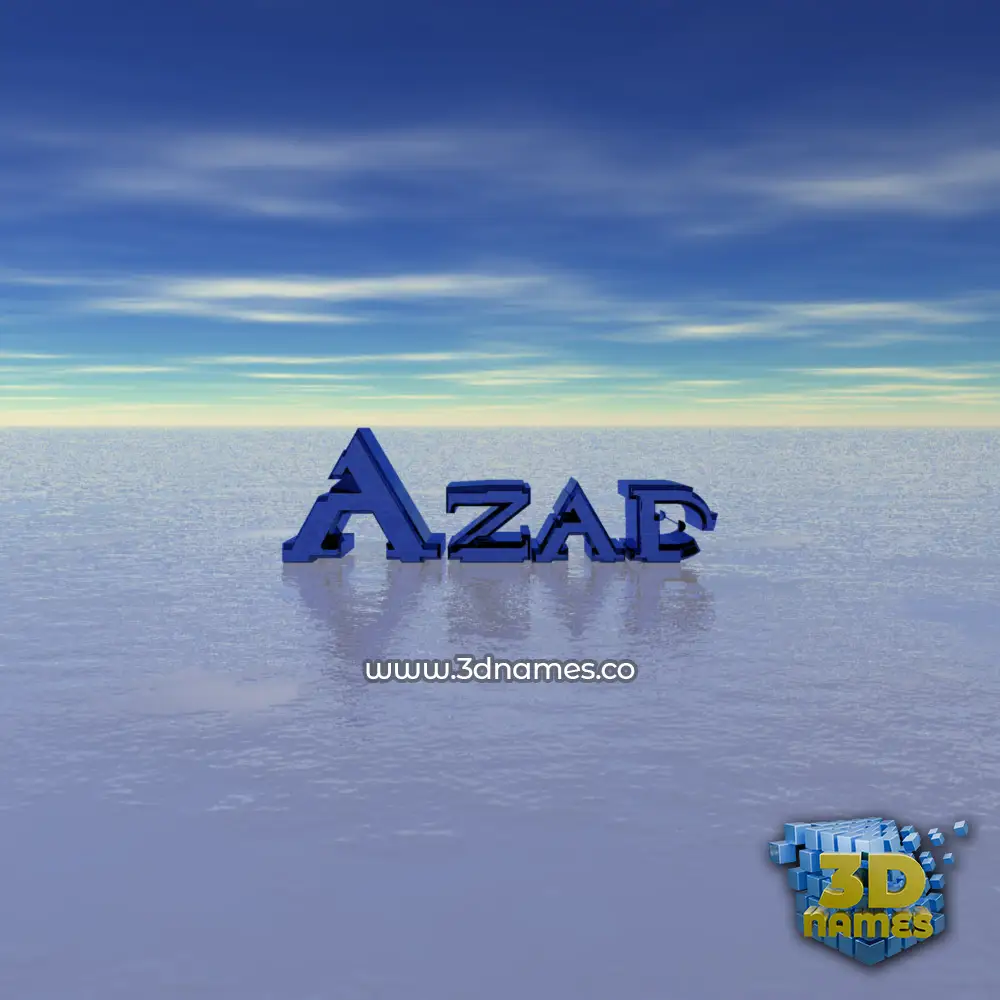 Horizon 3D Name Wallpaper for "azad" | Custom Wallpaper | 3D Names