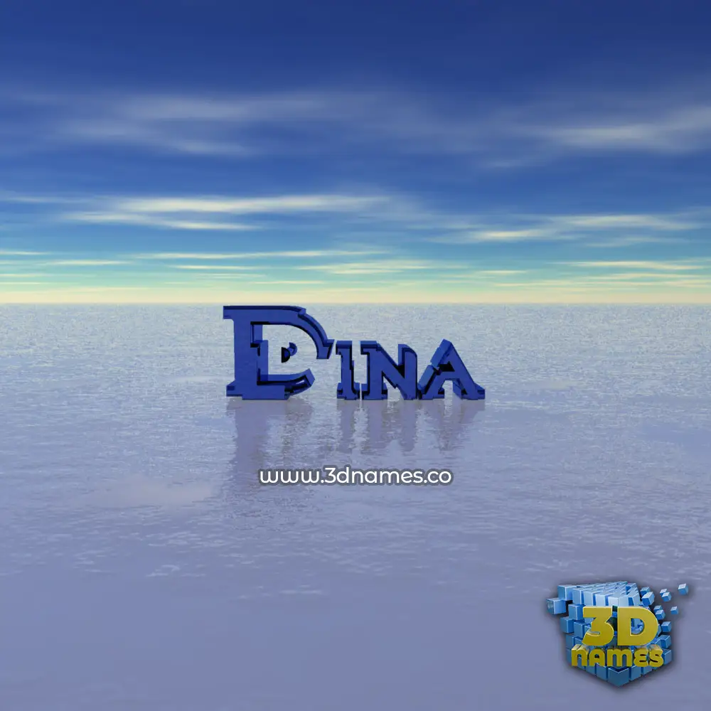 Horizon 3D Name Wallpaper for "dina" | Custom Wallpaper | 3D Names