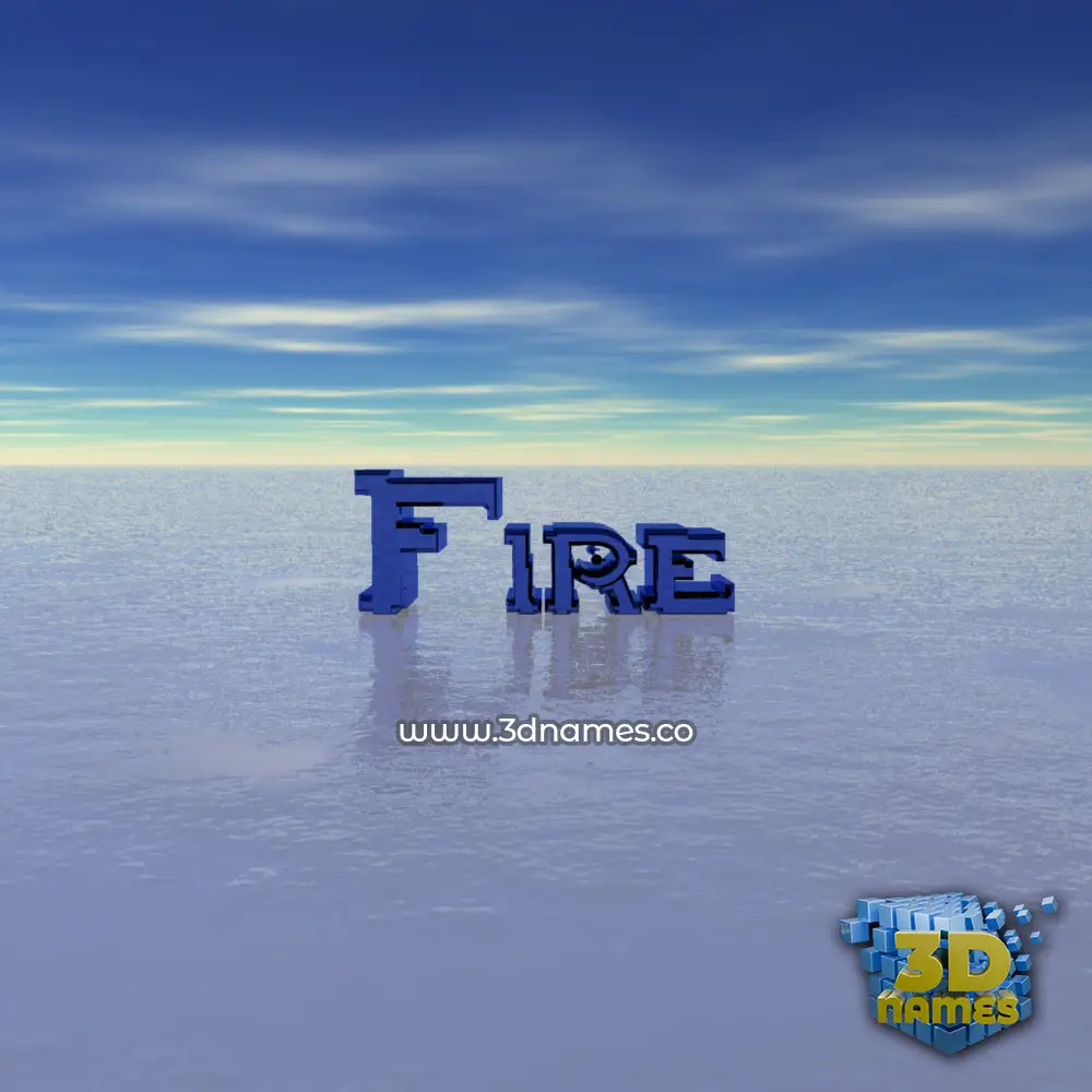 Horizon 3D Name Wallpaper for "fire" | Custom Wallpaper | 3D Names