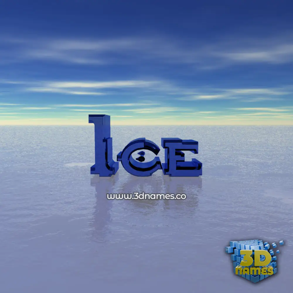 Horizon 3D Name Wallpaper for "ice" | Custom Wallpaper | 3D Names