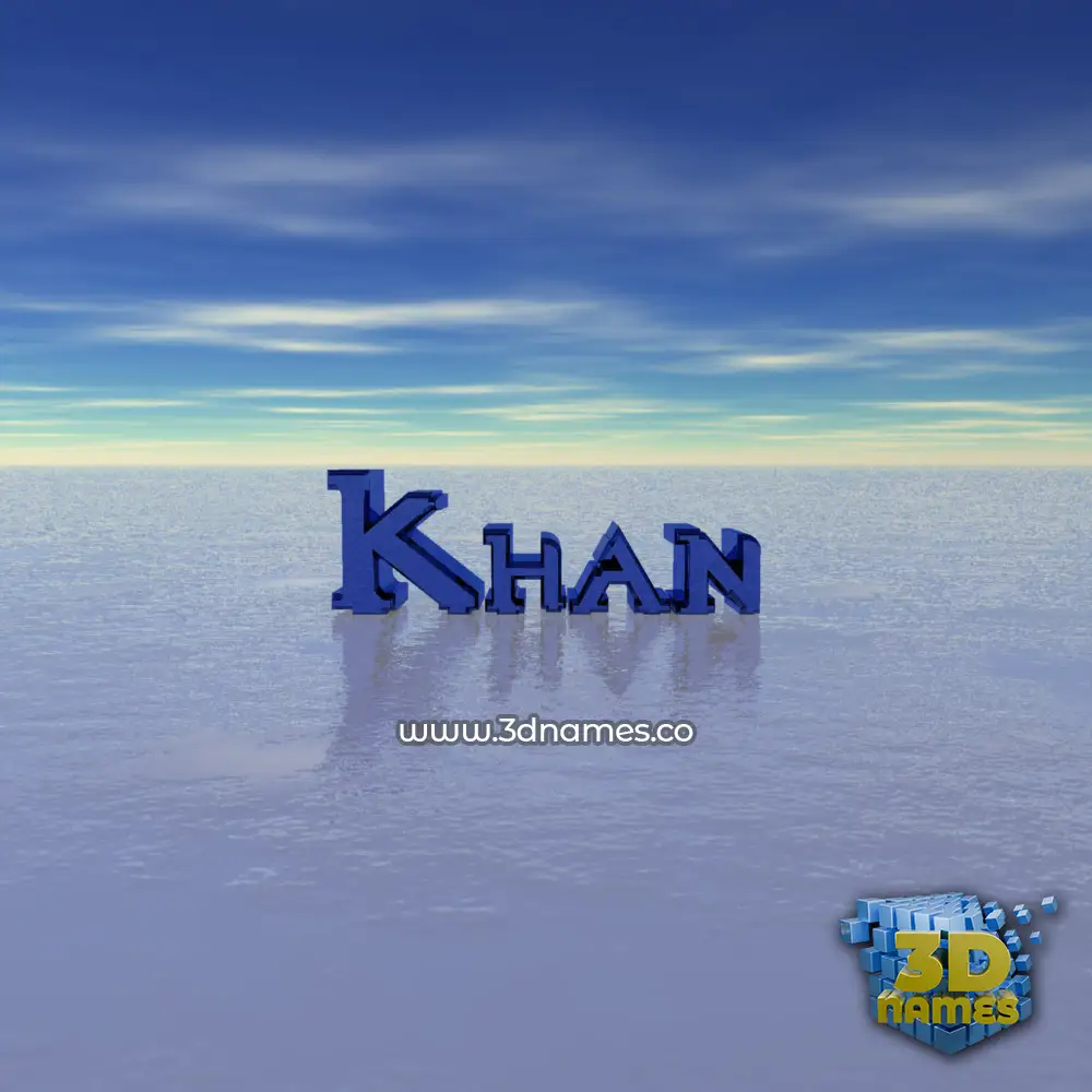 Horizon 3D Name Wallpaper for "khan" | Custom Wallpaper | 3D Names
