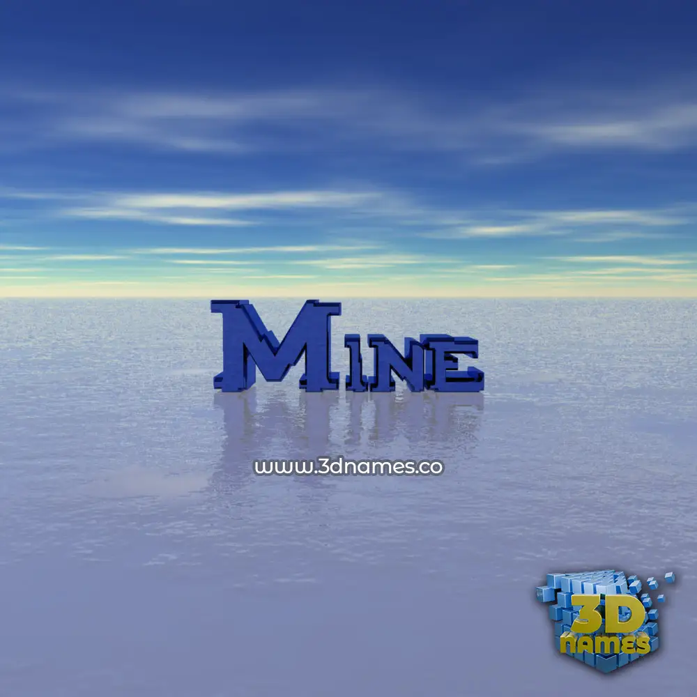 Horizon 3D Name Wallpaper for "mine" | Custom Wallpaper | 3D Names
