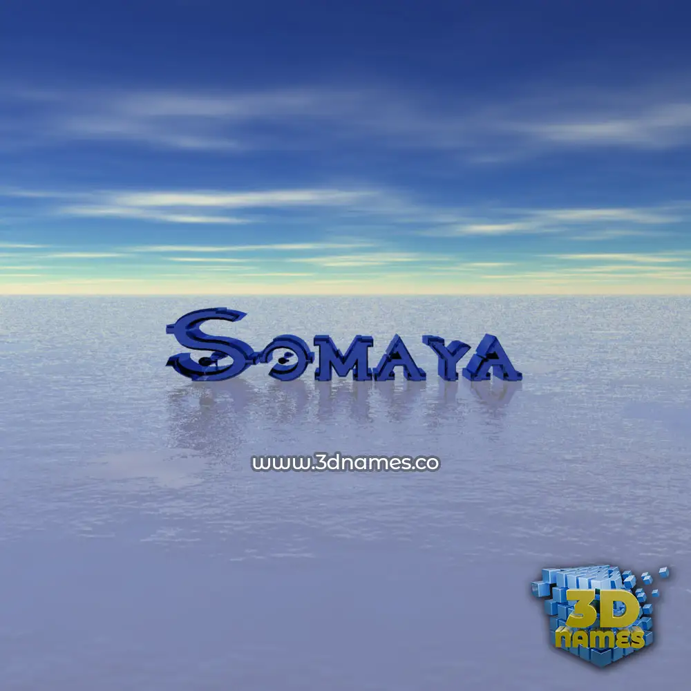 Horizon 3D Name Wallpaper for "somaya" | Custom Wallpaper | 3D Names