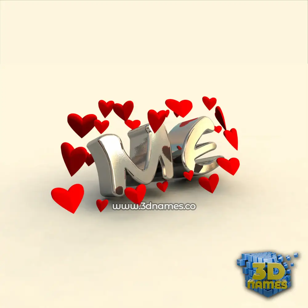 In Love 3D Name Wallpaper for "me" | Custom Wallpaper | 3D Names
