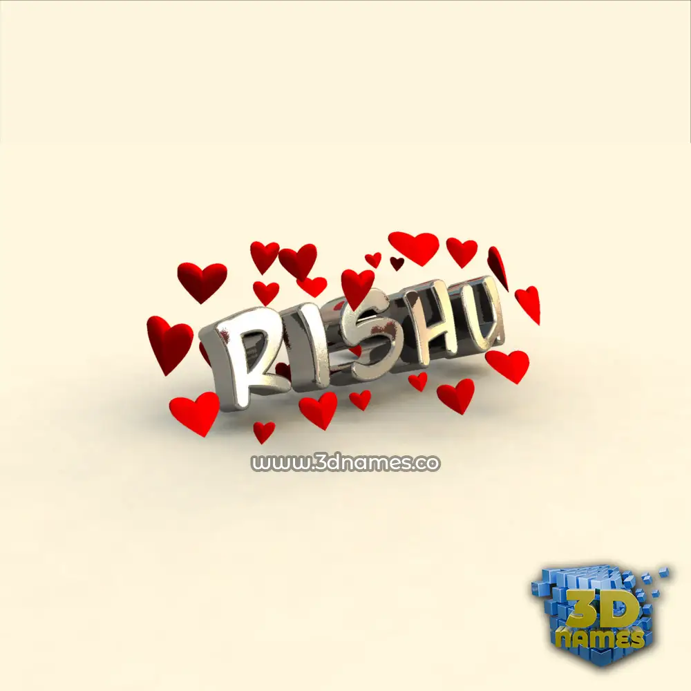 Preview of In Love 3D name for "rishu"