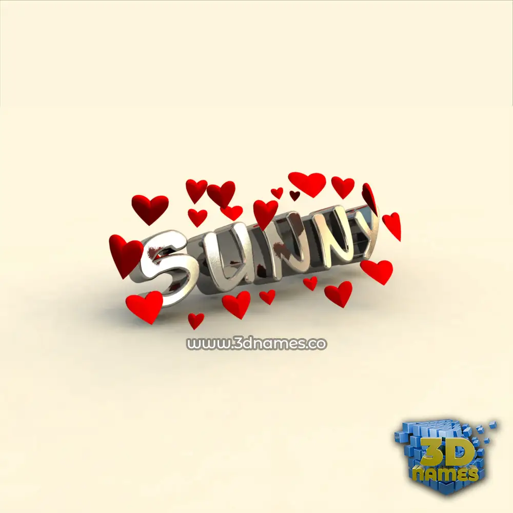 In Love 3D Name Wallpaper for "sunny" | Custom Wallpaper | 3D Names