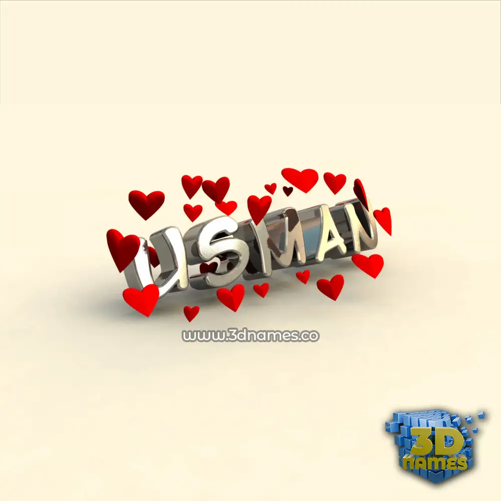 Preview of In Love 3D name for "usman"