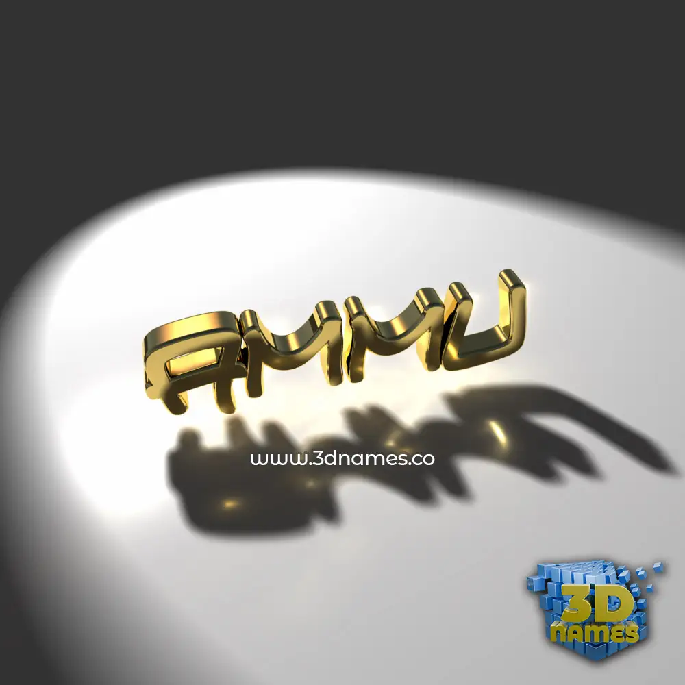 Gold Shine 3D Name Wallpaper for "ammu" | Custom Wallpaper | 3D Names