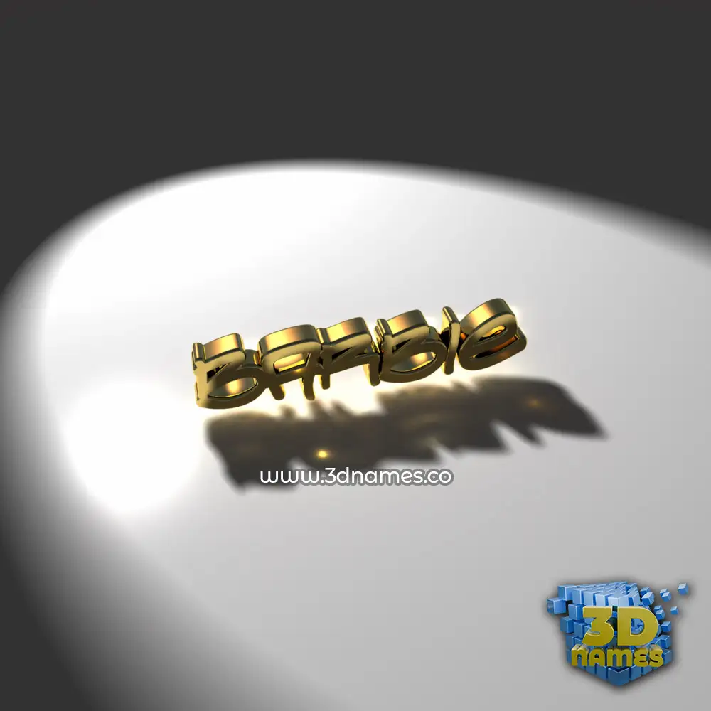 Gold Shine 3D Name Wallpaper for "barbie" | Custom Wallpaper | 3D Names