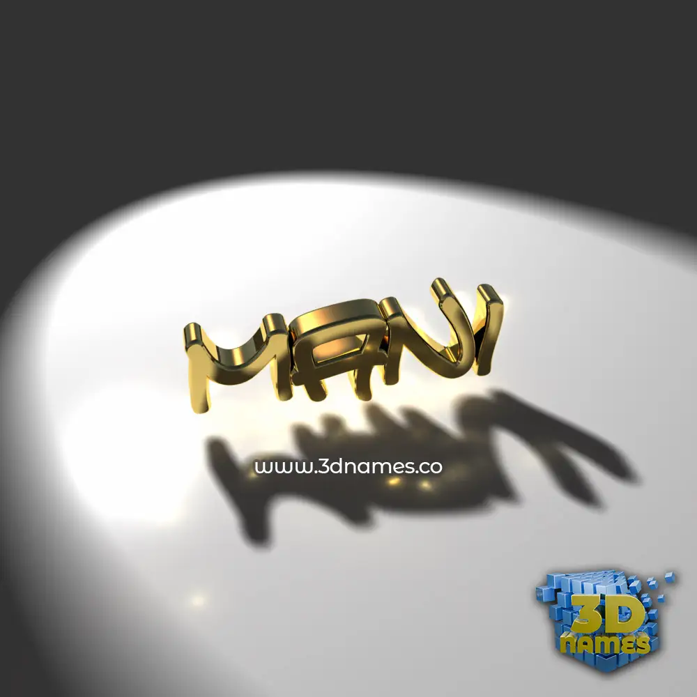 Gold Shine 3D Name Wallpaper for "mani" | Custom Wallpaper | 3D Names