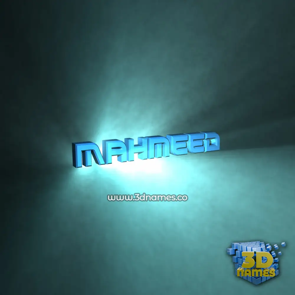 Light Shine 3D Name Wallpaper for "mahmeed" | Custom Wallpaper | 3D Names