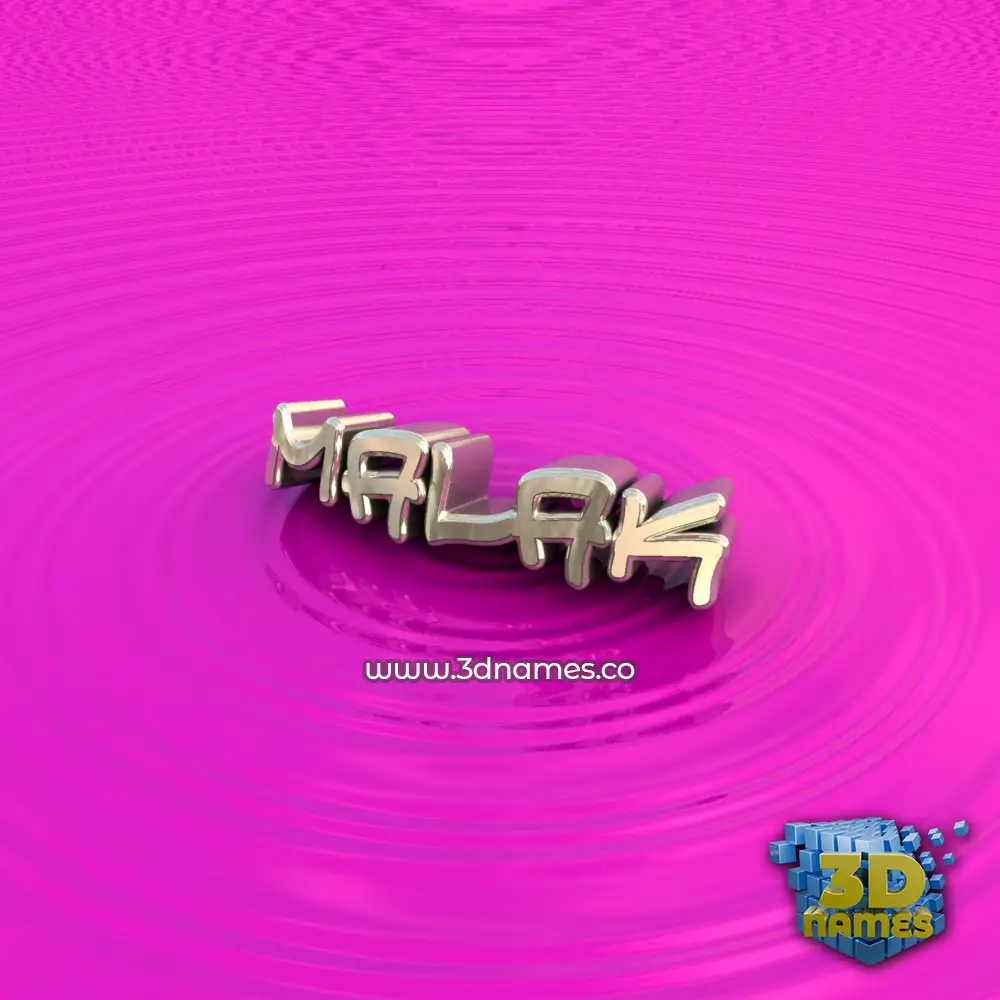 Pink Graffiti 3D Name Wallpaper for "malak" | Custom Wallpaper | 3D Names