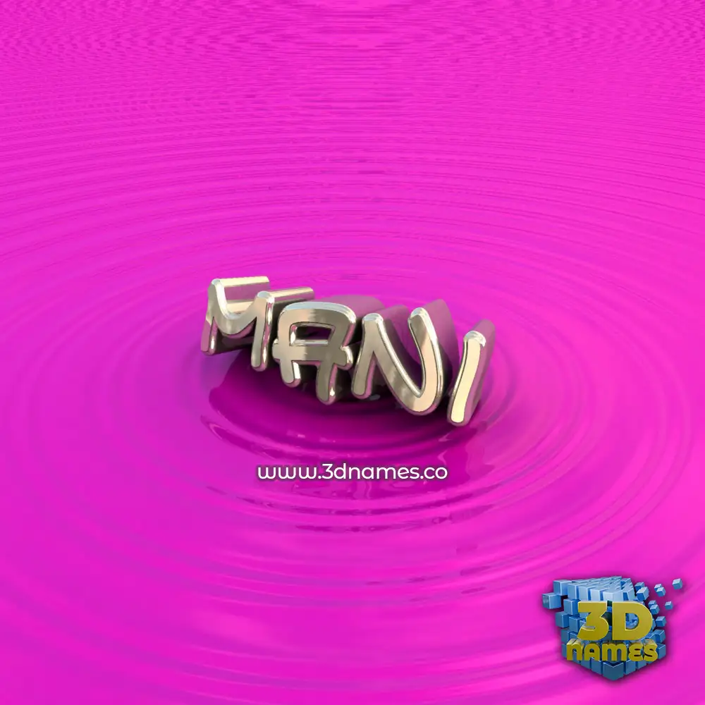 Pink Graffiti 3D Name Wallpaper for "mani" | Custom Wallpaper | 3D Names
