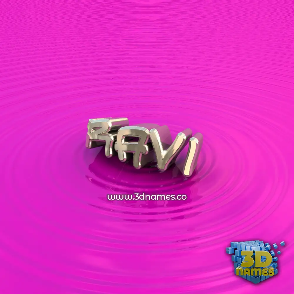 Pink Graffiti 3D Name Wallpaper for "ravi" | Custom Wallpaper | 3D Names