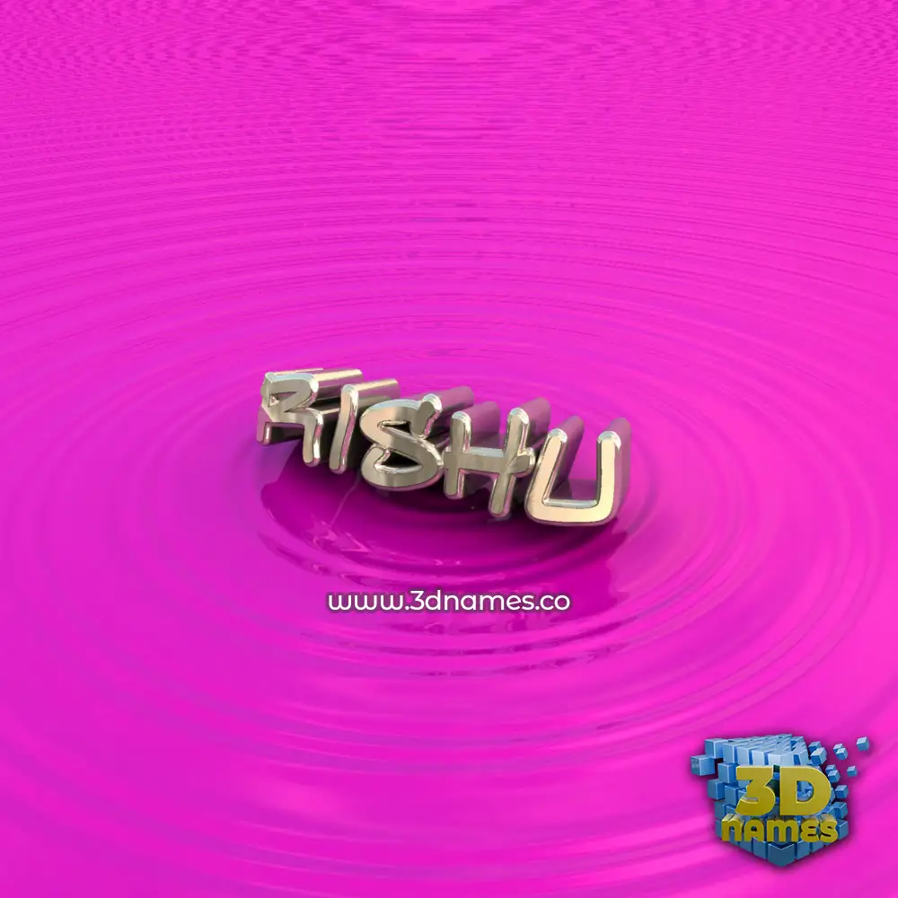 Pink Graffiti 3D Name Wallpaper for "rishu" | Custom Wallpaper | 3D Names