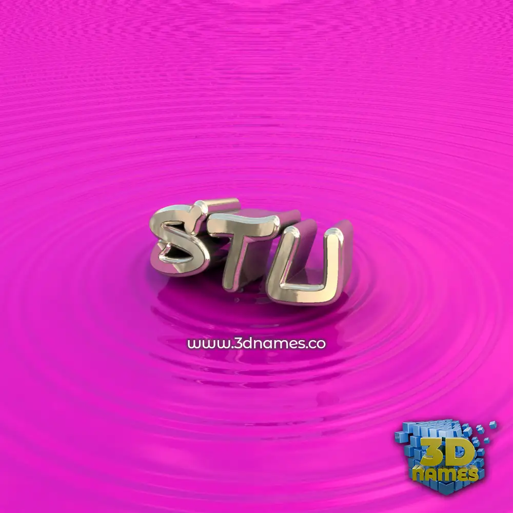 Pink Graffiti 3D Name Wallpaper for "stu" | Custom Wallpaper | 3D Names