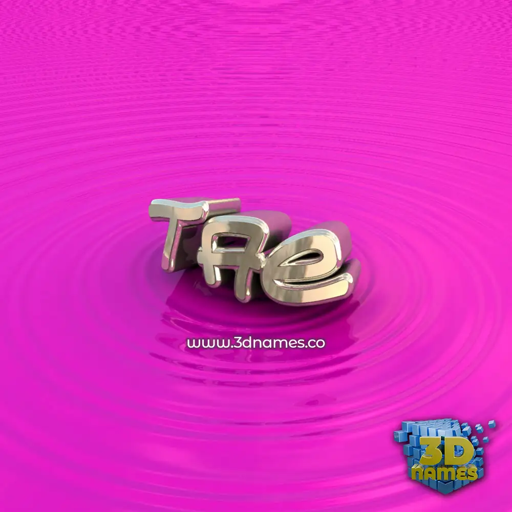 Pink Graffiti 3D Name Wallpaper for "tae" | Custom Wallpaper | 3D Names