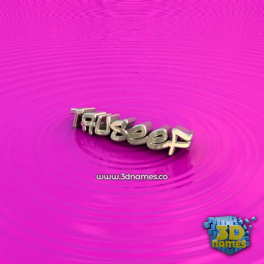 Preview of Pink Graffiti 3D name for "tauseef"