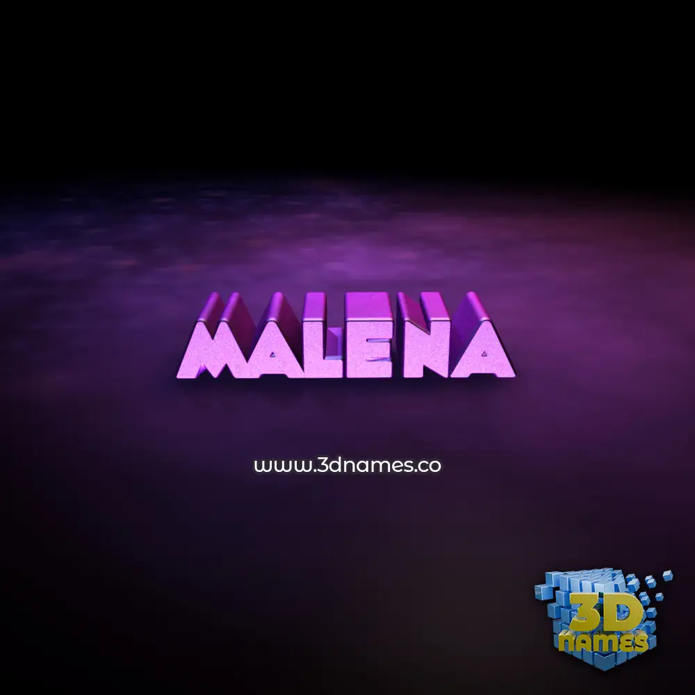 Big Purple 3D Name Wallpaper for "malena" | Custom Wallpaper | 3D Names